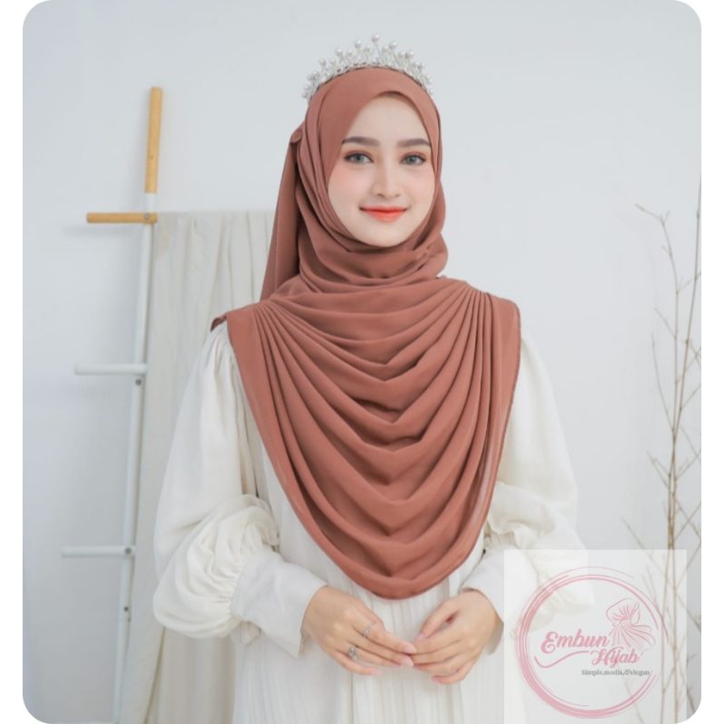 Jual DRAPERY INSTAN SET PASMINA MALAYSIA Bay EMBUN HIJAB | Shopee Indonesia