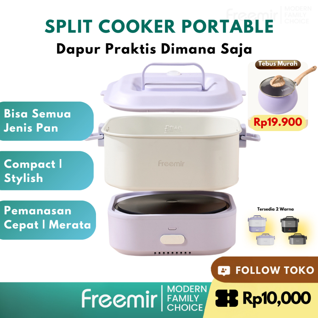 Jual Original freemir Electric Split Cooker 20cm 800W Kompor Portable ...