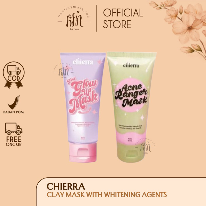Jual (LANGSUNG KIRIM) CHIERRA GLOW MASK CLAY WHITENING AGENTS| MASKER ...