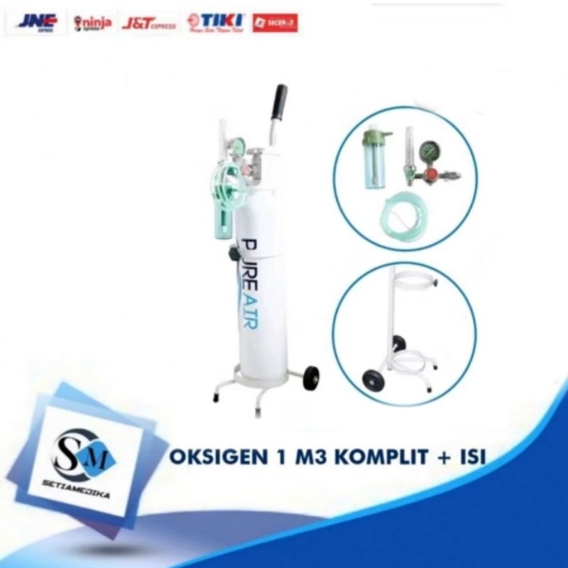 Jual Tabung Oksigen set 1m3 + isi / tinggal siap pake | Shopee Indonesia