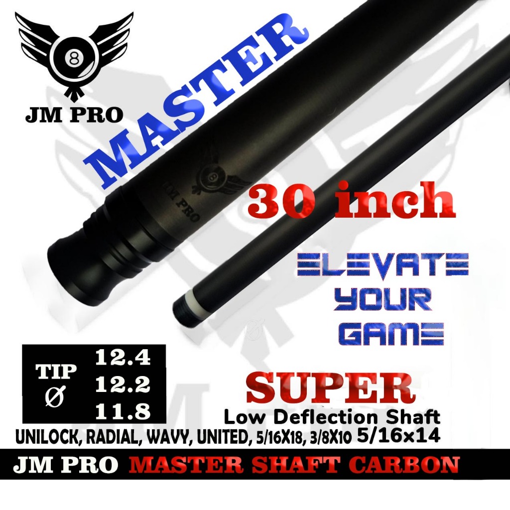 Jual JM PRO Shaft Master 30 inch Carbon Fiber Shaft Billiard Super Low ...