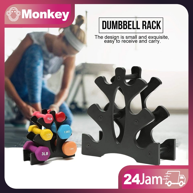 Jual Standing Dumbell Rack 3 Susun / Holder Dumbell 3 Tingkat Rak ...
