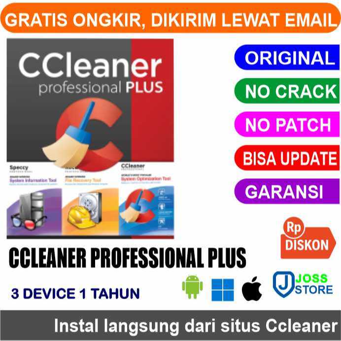 Jual CCLEANER PROFESSIONAL PLUS RESMI – 3 DEVICE | LISENSI ORIGINAL ...
