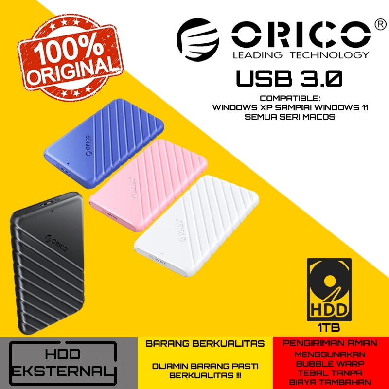 Jual HDD HARDISK EXTERNAL EKSTERNAL ORICO USB 3 320GB 500GB 1TB | Shopee Indonesia