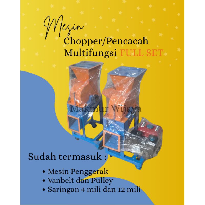 Jual Mesin Chopper pencacah rumput multifungsi (FULL SET) | Shopee ...
