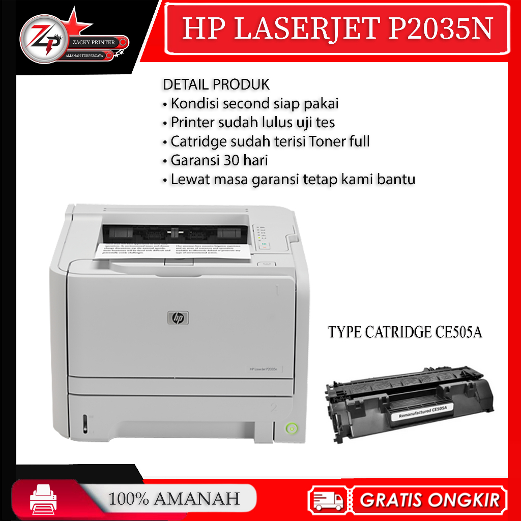 Jual Printer Hp Laserjet P2035n murah berkualitas sudah siap pakai ...