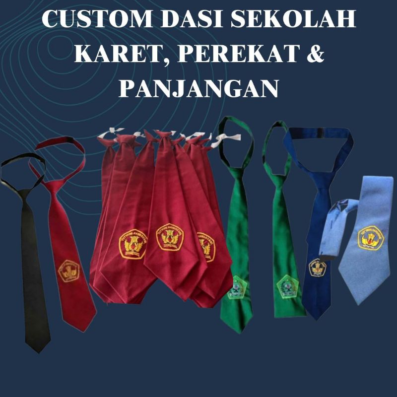 Jual CUSTOM DASI SEKOLAH SD SMP SMA, DASI IDENTITAS SEKOLAH | Shopee ...