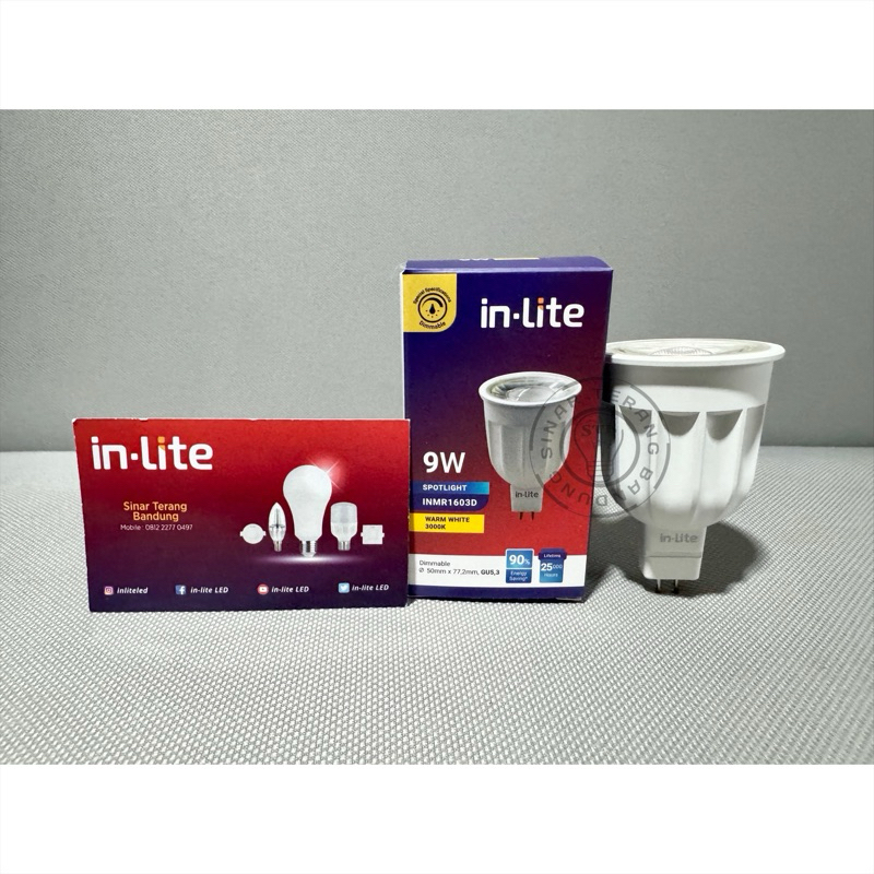 Jual LAMPU LED MR16 DIMMABLE 9W 9 WATT INLITE TUSUK 2 PIN 220V ...