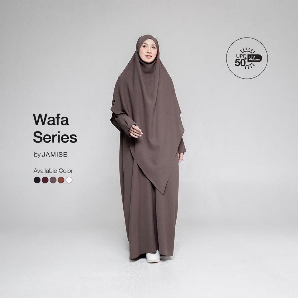 Jual Jamise | Wafa Series | Abaya Set Khimar Anti UV Gamis Outfit Umroh ...