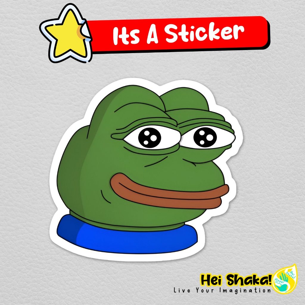 Jual Stiker Pepe Frog Sticker Meme Lucu Vinyl Anti Air | Shopee Indonesia