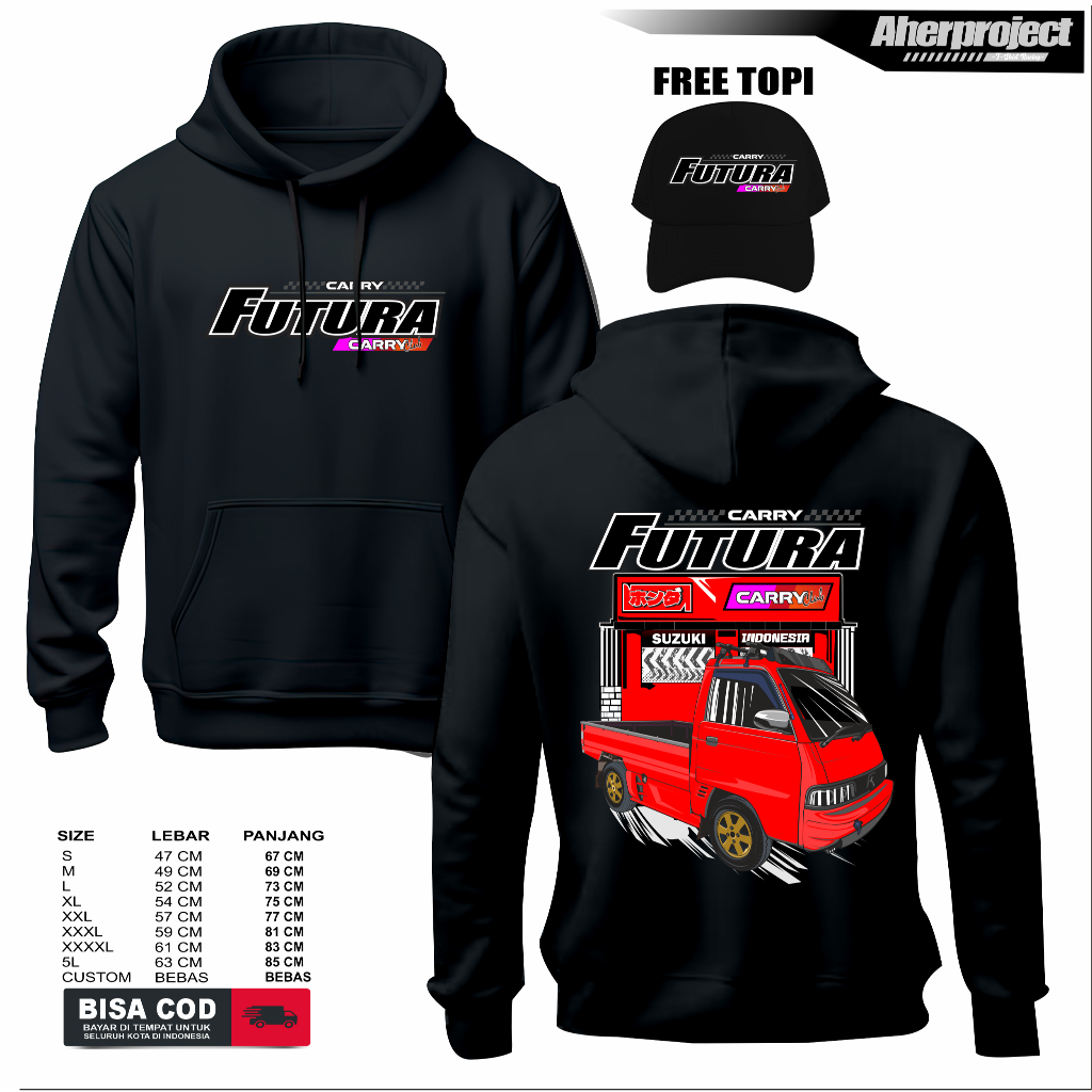 Jual HOODIE SWEETER JAKET MOBIL CARRY FUTURA FREE TOPI UNISEX PRIA ...