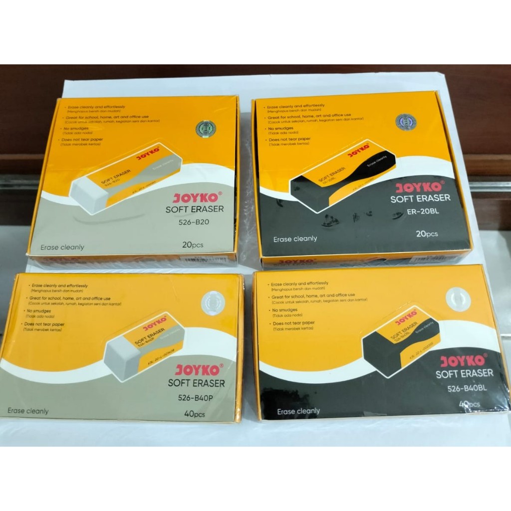 Jual [ PAK ] Penghapus Pensil Eraser Joyko GROSIR Hitam / Putih ukuran ...