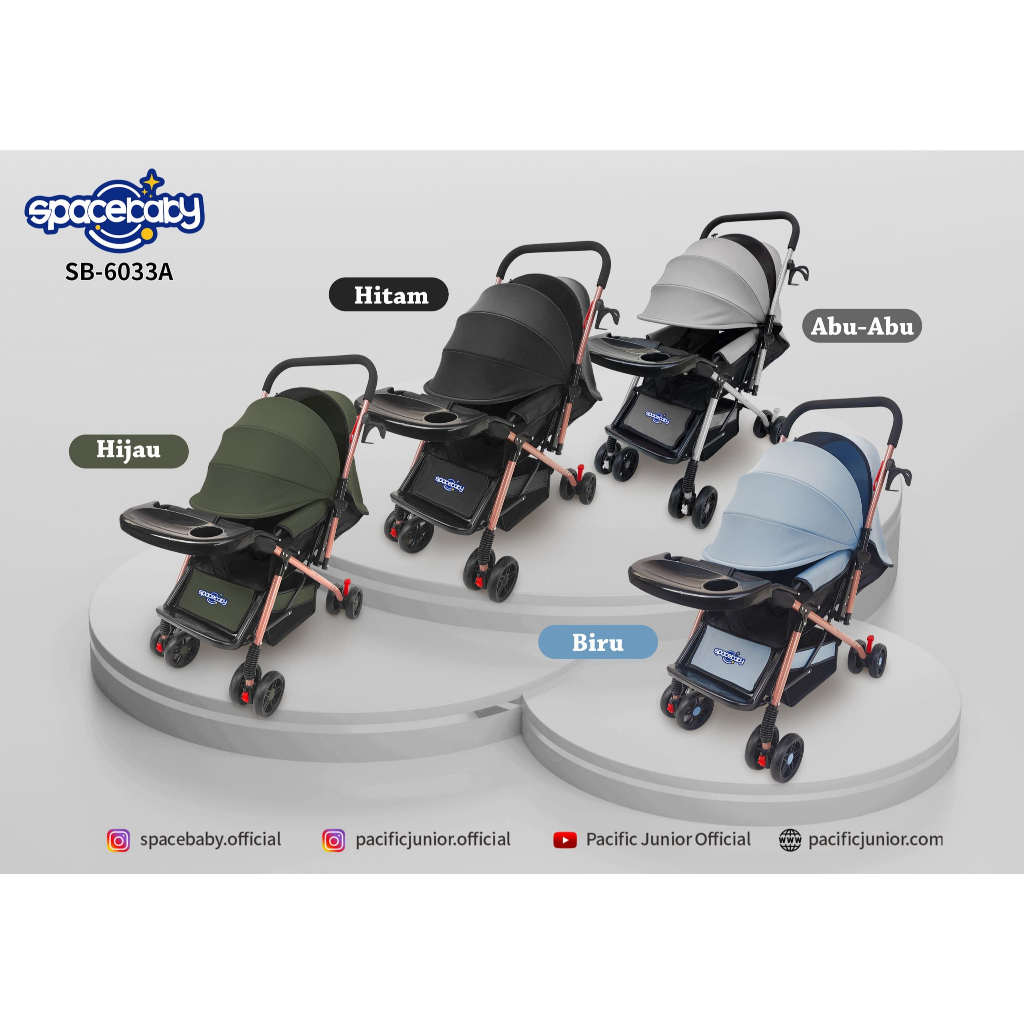 Jual Stroller Space Baby SB 6033 XL Kursi Dorong Anak Reversible Stir SB 6055A / STROLLER PMB ...