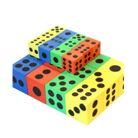 Jual Dadu Dice doff Eva Busa Besar Jumbo Empuk sudut KOTAK Warna random ...