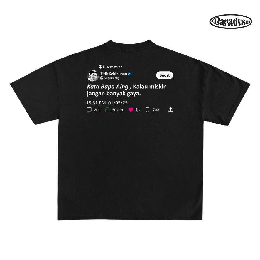 Jual Kaos Titik Kehidupan Kata Bapa Aing / Baju T-shirt Distro Kata Kata / Pakaian pria wanita ...