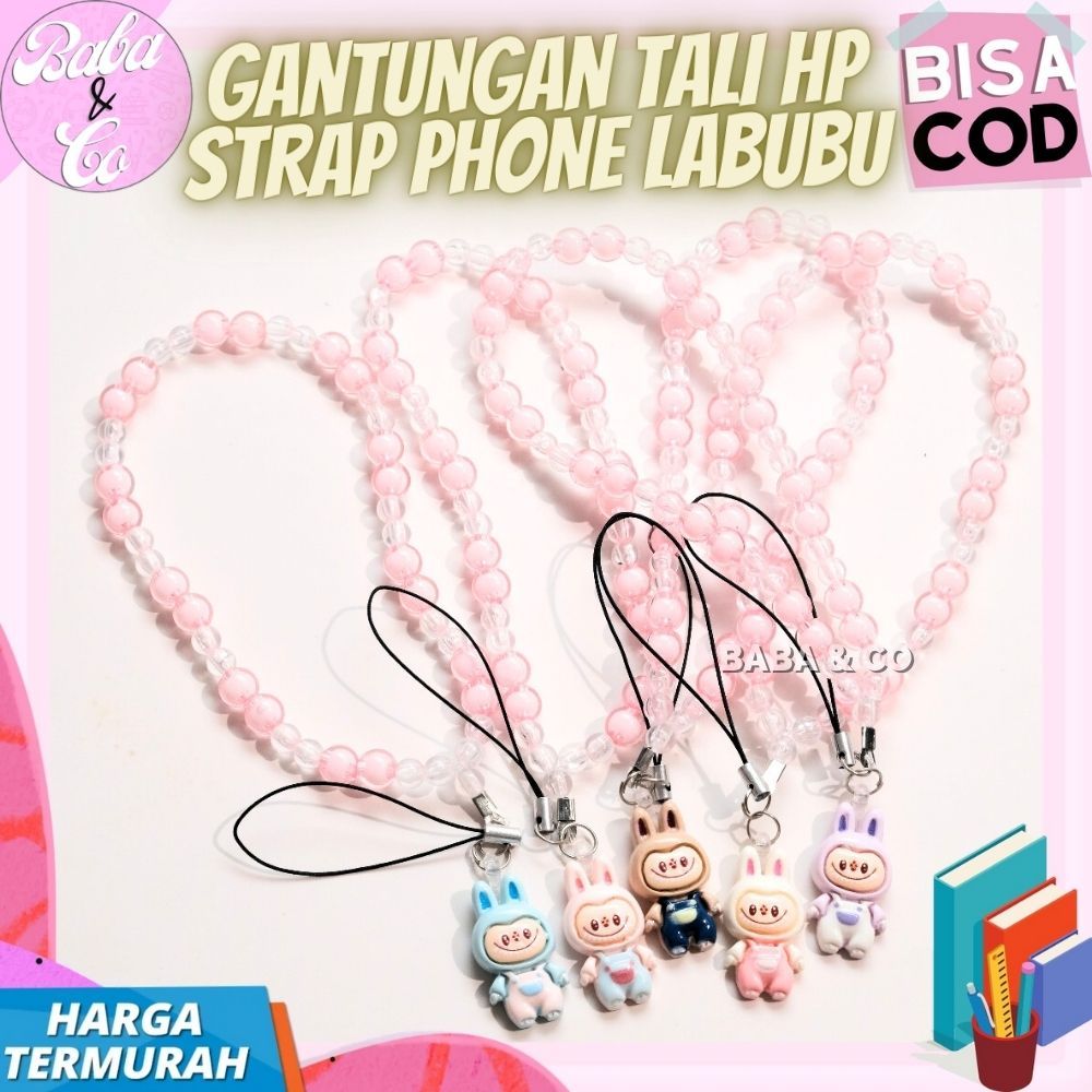 Jual STRAP HP LABUBU GANTUNGAN HANDPHONE LABU LABU LABUBU TALI HP STRAP ...