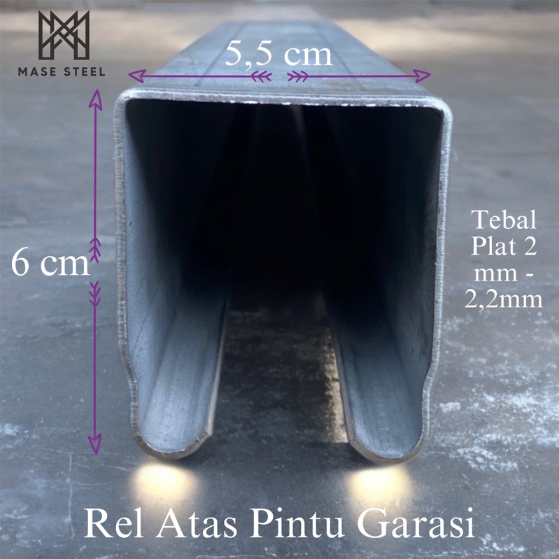 Jual Rel Atas Pintu Garasi Geser / Lipat Sliding Panjang 240 cm , 3 ...