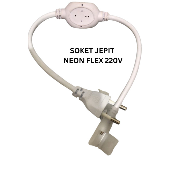 Jual Socket NEON Flex Pro 220V Jepit / Adaptor Lampu Neon / Colokan ...