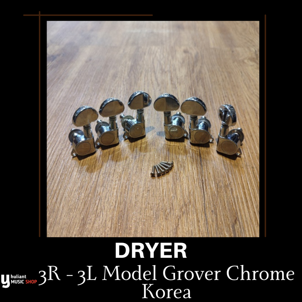 Jual Dryer Tuning machine head Oval Tip Model Grover 3R 3L Korea ...