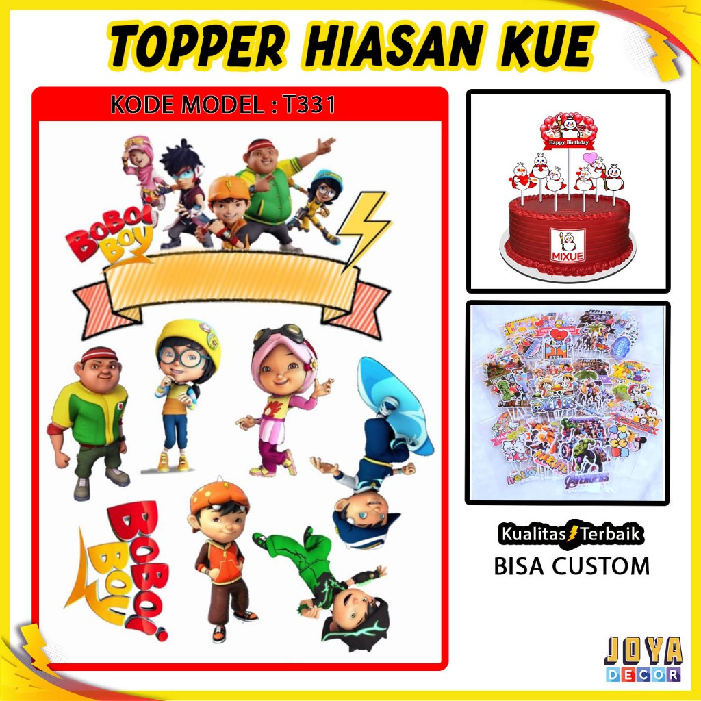 Jual TOPPER KUE KARAKTER BOBOI BOY , TOPPER CAKE BOBOI BOY , TOPER ...