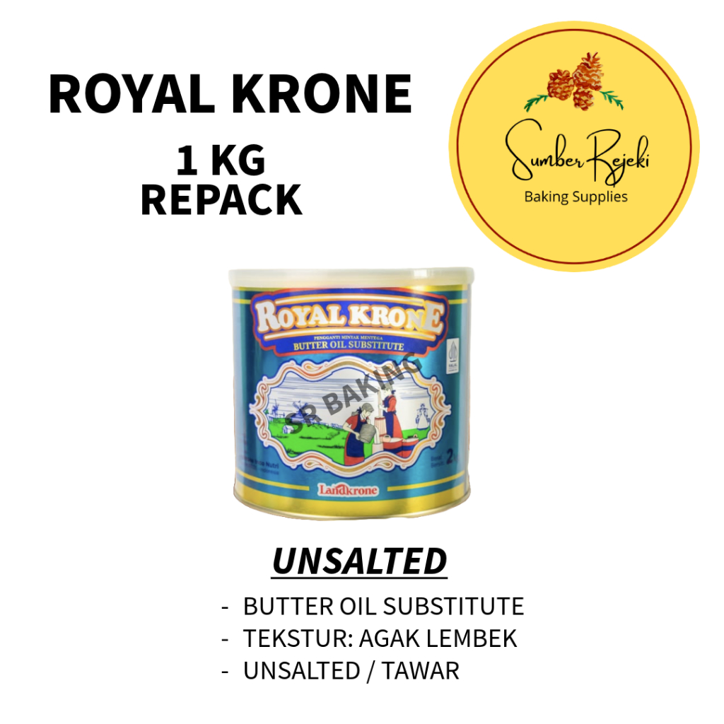 Jual Royal Krone Butter Unsalted 1 KG / 1kg | Shopee Indonesia