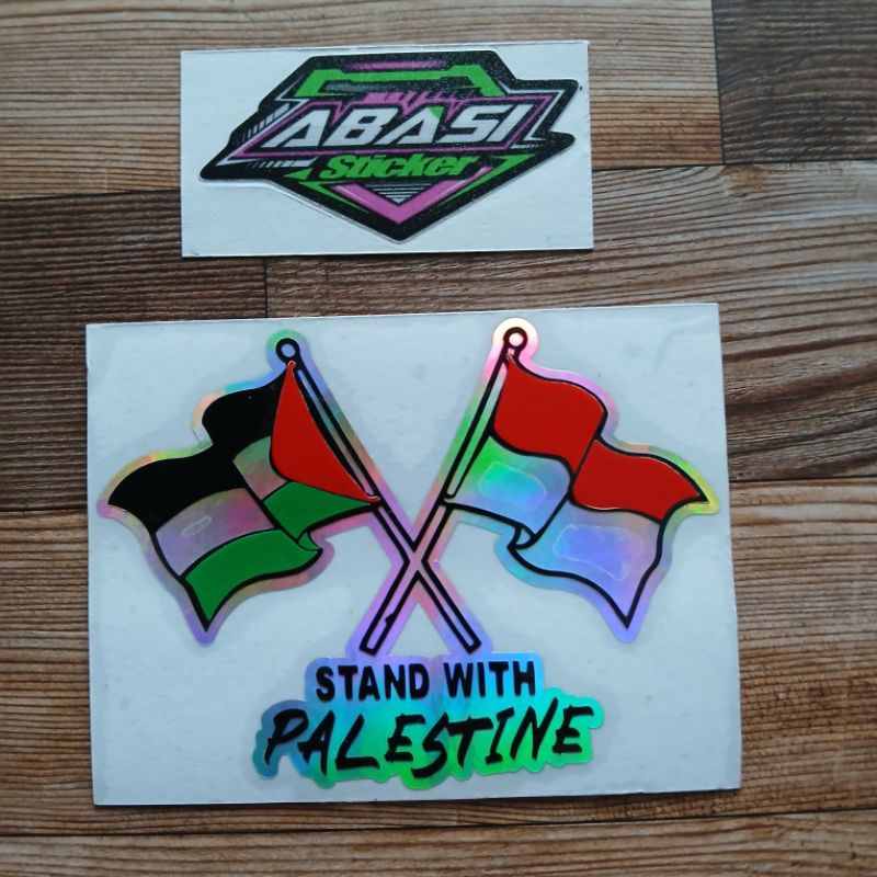 Jual sticker cutting bendera palestine sticker palestina STAND WITH ...