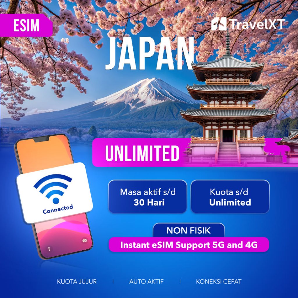 Jual TravelXT eSIM Jepang Unlimited 1-12 Days | eSIM Japan True ...