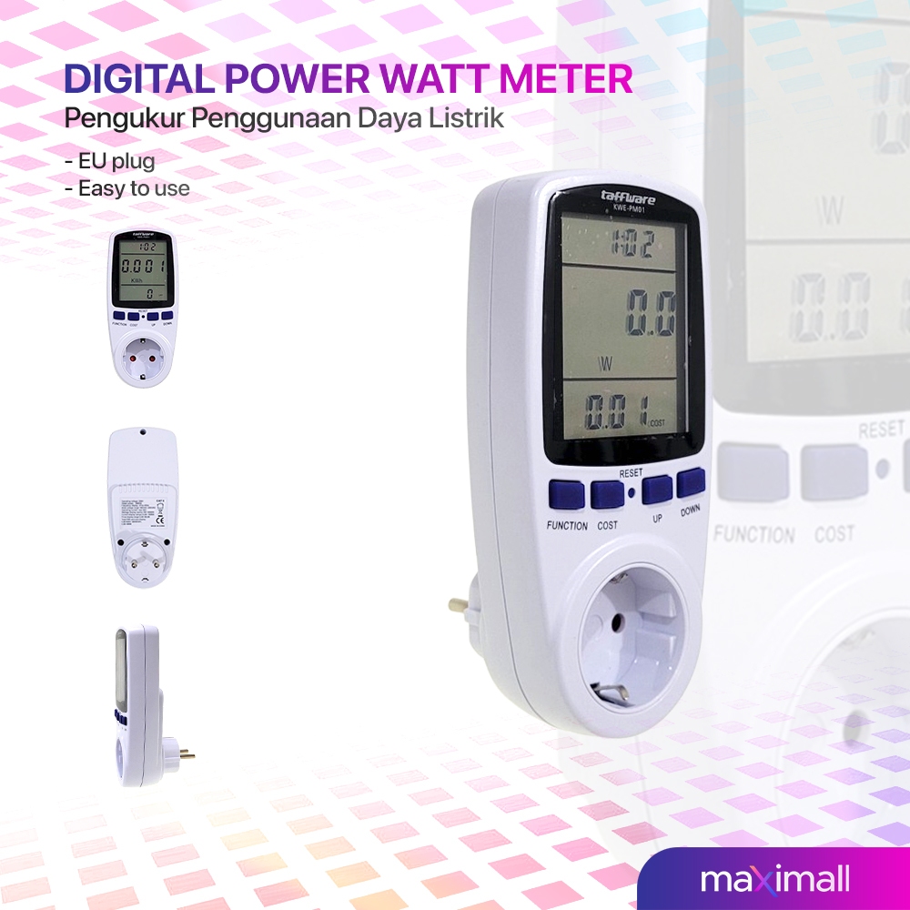Jual Digital Power Meter / Wattmeter Alat Pengukur Penggunaan Energi ...