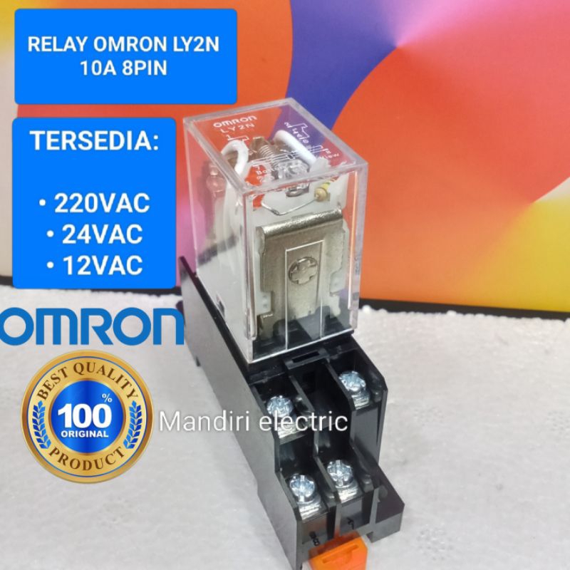 Jual relay Omron LY2N/LY2 12vdc 10A 8pin+socket | Shopee Indonesia