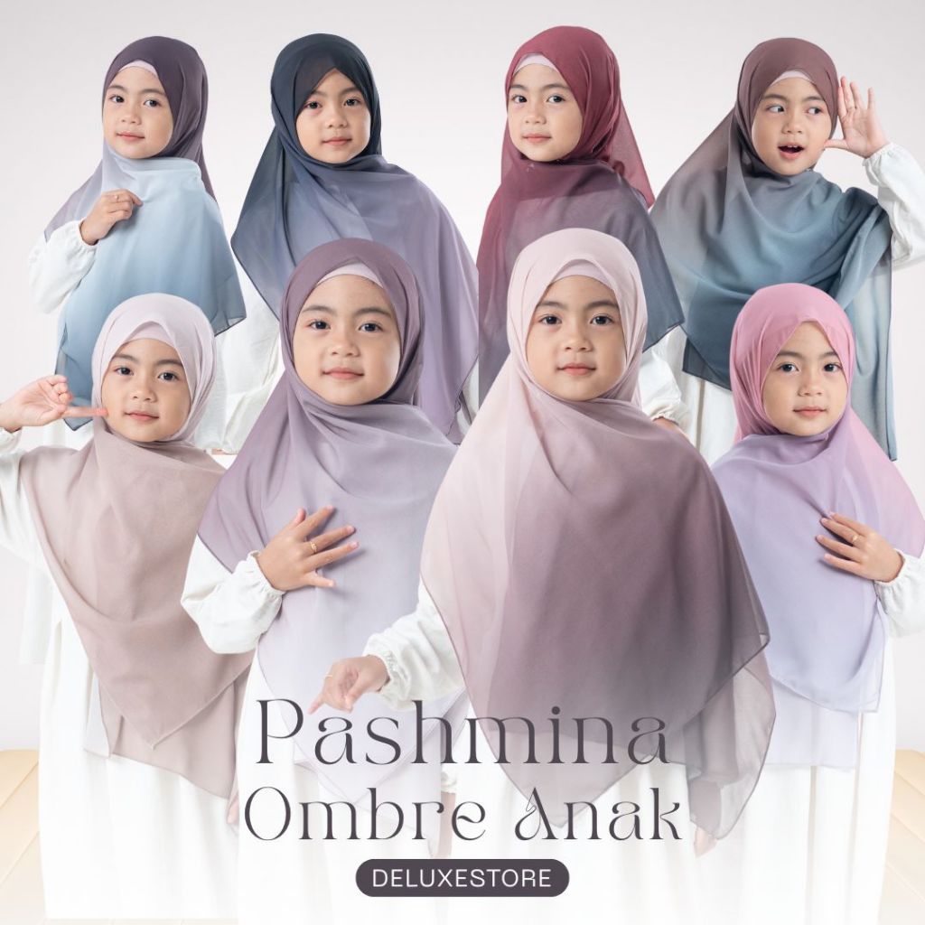 Jual Pashmina Ombre Anak Deluxestore , Pashmina Gradasi Anak, Pashmina ...