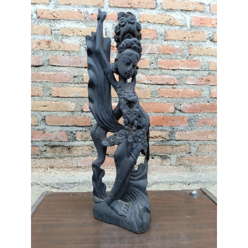 Jual patung kayu wanita penari bali kuno antik jadul vintage | Shopee ...