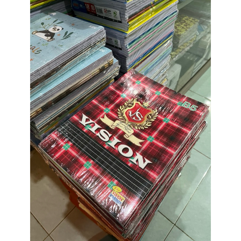 Jual buku tulis vision 42 lembar isi 6 campus besar ukuran b5 kotak ...