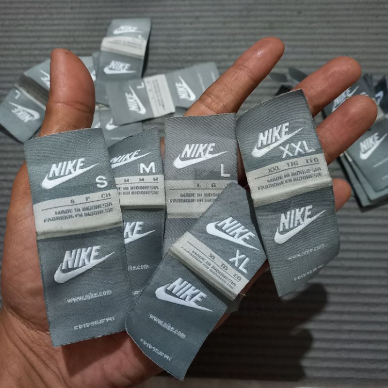 Jual tag size label merk nike untuk sportwear | Shopee Indonesia