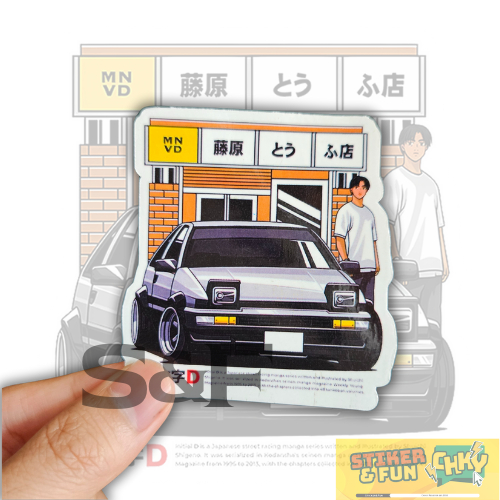 Jual Sticker Stiker Vinyl Laminasi TOYOTA TRUENO AE86 ukuran 8x8 ...