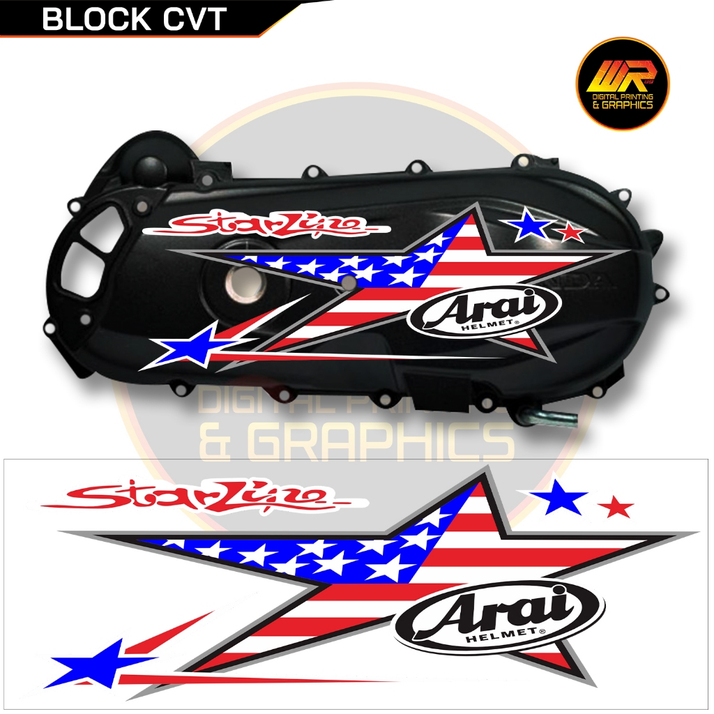 Jual Sticker Cvt Transparan Bahan Bening Transparan Sticker Blok Cvt ...