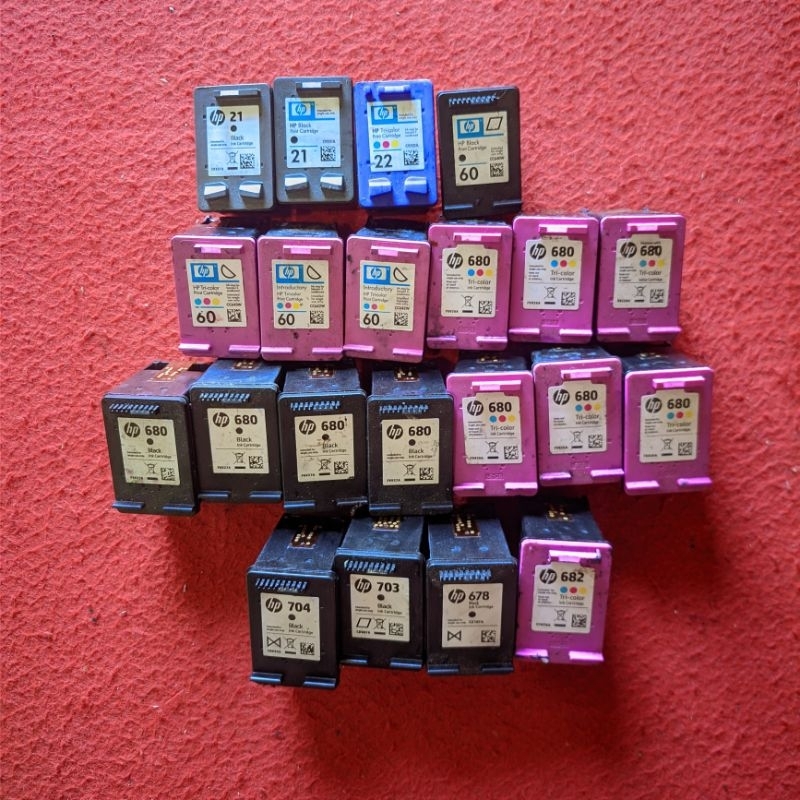 Jual CATRIDGE HP 680,60,21,22,704,703,678,682 Recyle/Belum pernah diisi ...
