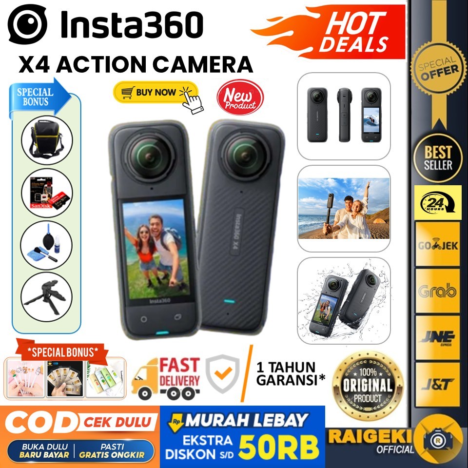 Jual Insta360 X4 8K 360 Action Camera Insta 360 ONE X 4 Action Cam Bergaransi | Shopee Indonesia
