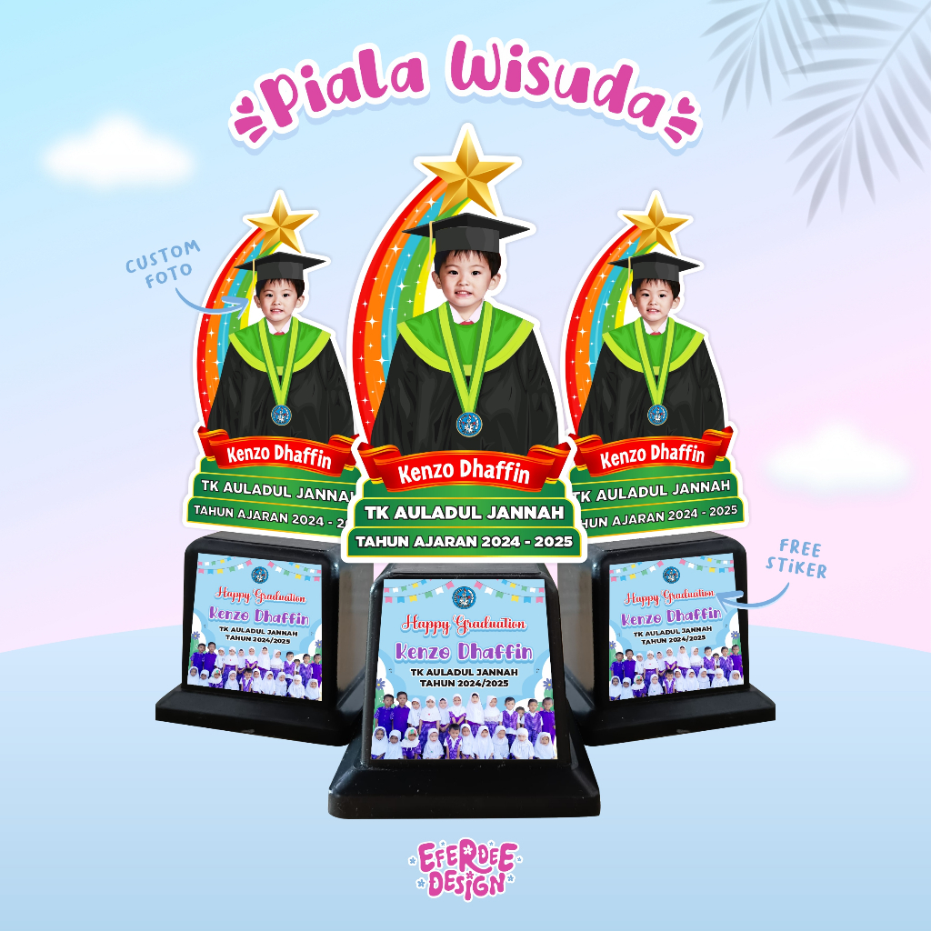 Jual Piala Wisuda Akrilik Custom Foto - Plakat Akrilik Kado Wisuda Paud ...