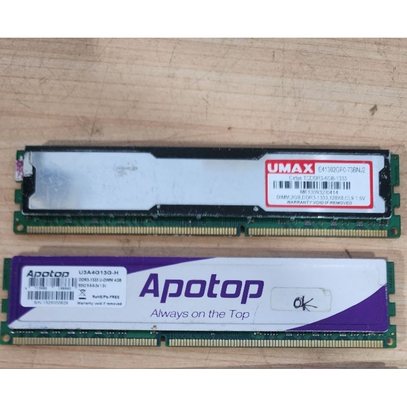 Jual Ram PC Ddr3 2GB Pc1333 /10600 Heatshink Patriot/Umax/Avexir/Apotop ...