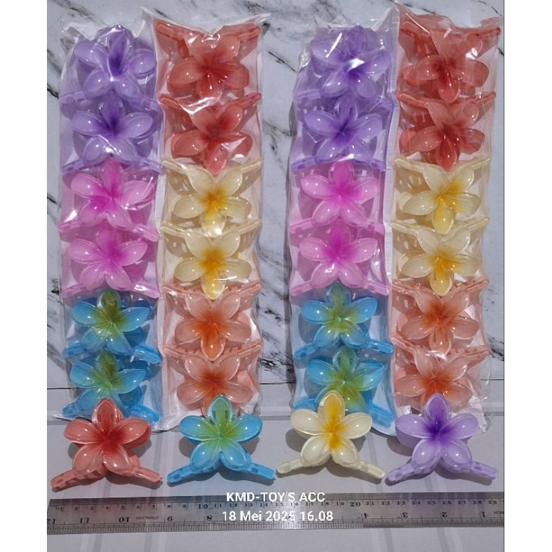 Jual (ISI 12 PCS) JEPIT RAMBUT BUNGA KAMBOJA MODEL T UK 7 cm | Shopee Indonesia
