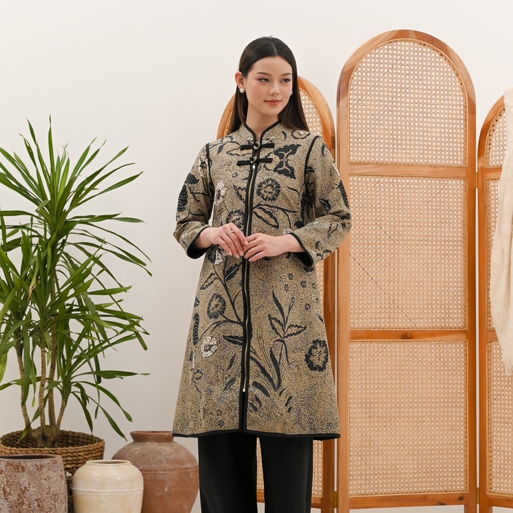 Jual NONA RARA - Cindy Sogan Solo D0530, Baju kerja blouse batik wanita ...