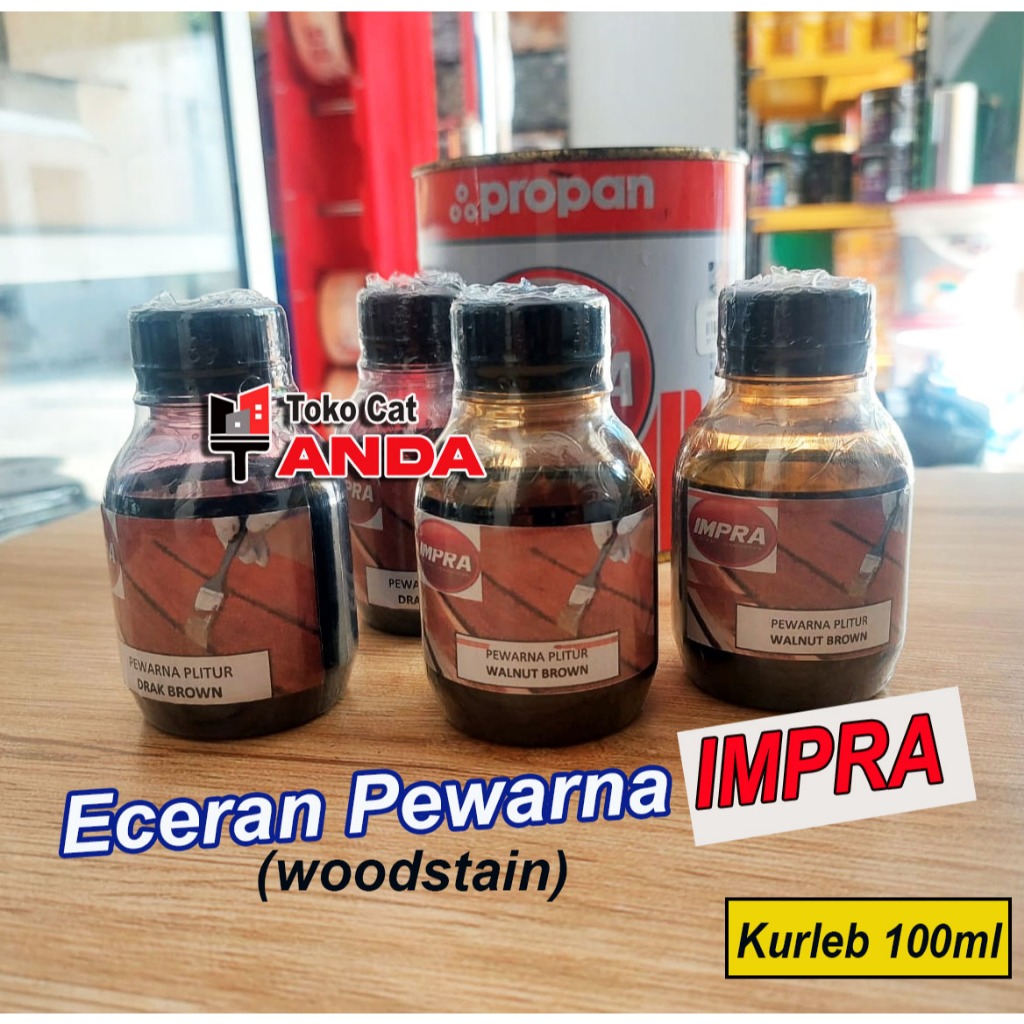 Jual Woodstain Pewarna IMPRA ECERAN kurleb 100ml - Pewarna Politur ...