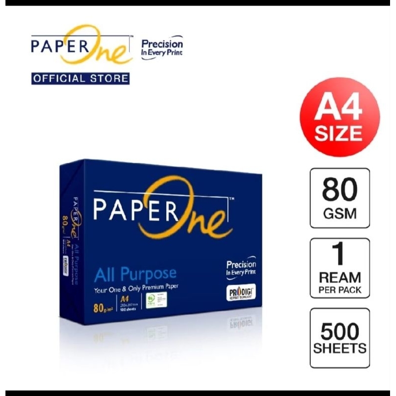 Jual Kertas HVS A4 80Gsm PaperOne 1 Rim | Shopee Indonesia