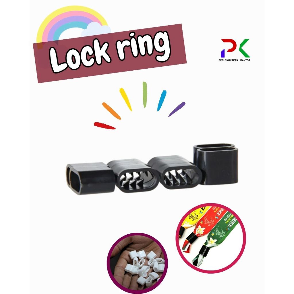 Jual Plastik Lock Ring Untuk Gelang Lanyard 2cm dan 1,5cm bulat SATUAN ...