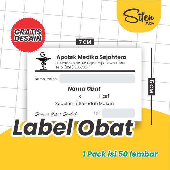 Jual Label Obat Apotek | Label Obat Klinik | Label Obat Rumah Sakit ...