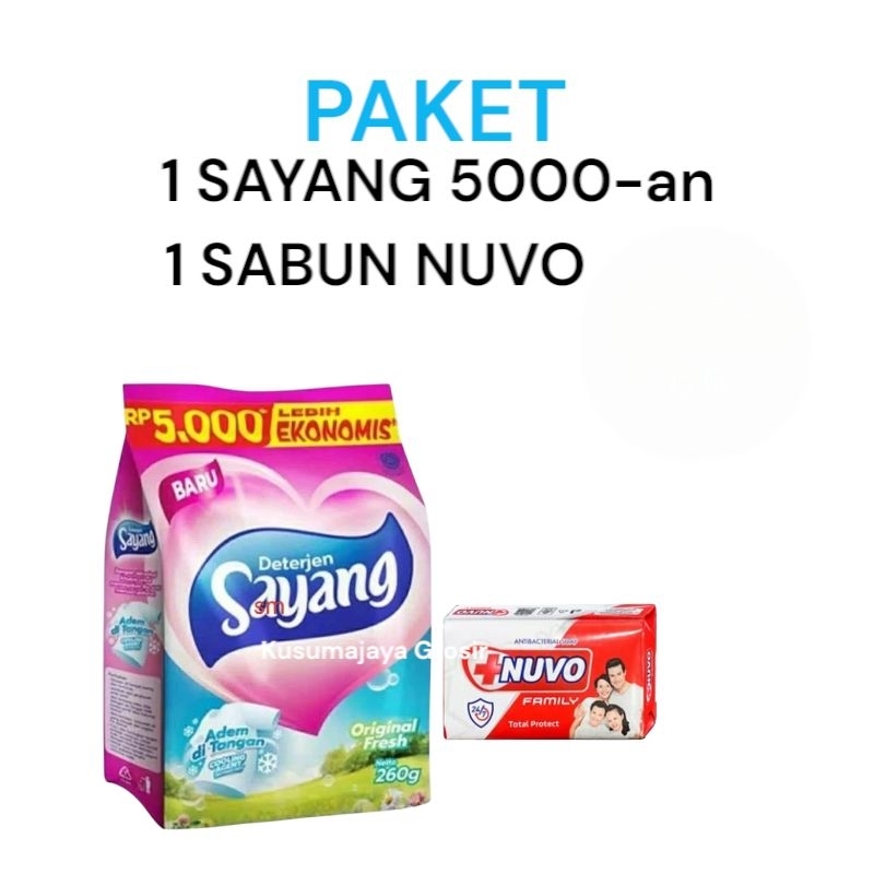 Jual Ready Stock Paket hemat - 1 pack deterjen sayang 220gr + sabun ...