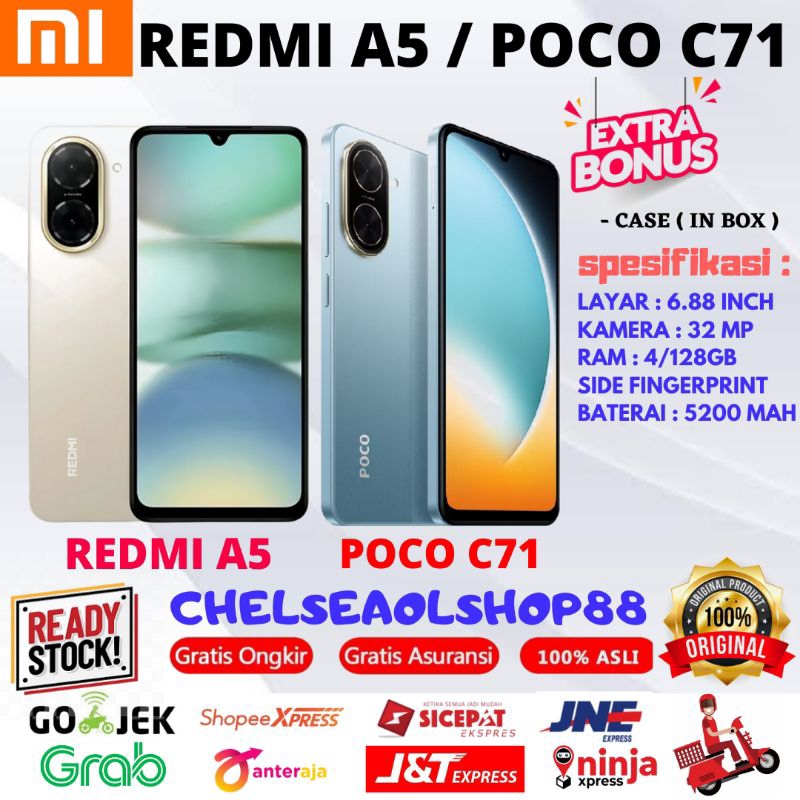 Jual REDMI A5 / POCO C71 RAM 4/128GB GARANSI RESMI XIAOMI | Shopee ...