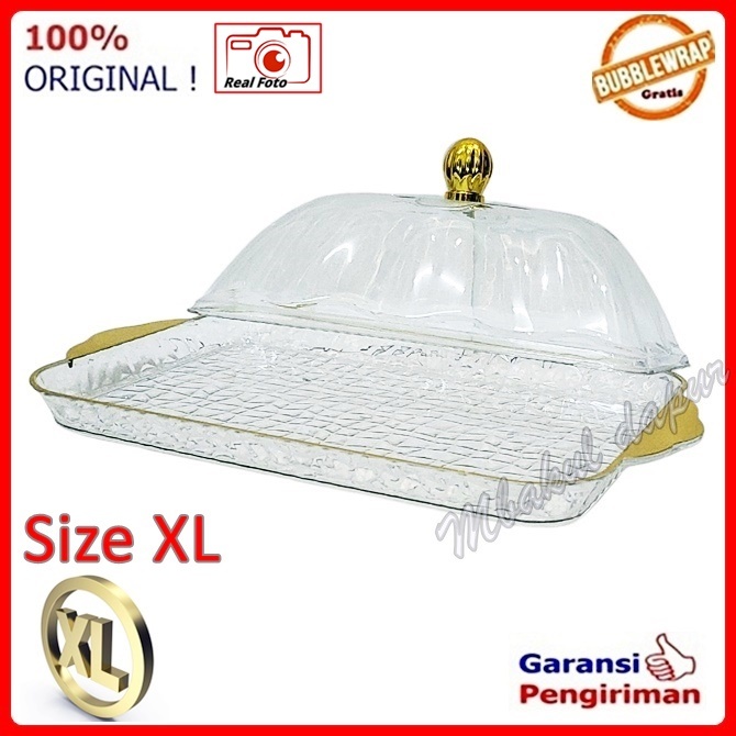 Jual Food Tray Nampan Saji Transparan Aesthetic Dengan Tutup Wadah Buah ...