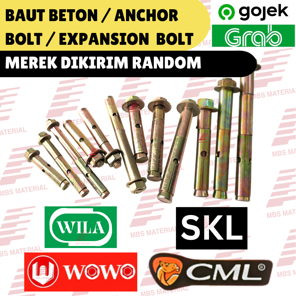 Jual INSTANT & SAMEDAY | M10 Baut Beton Tebal Kuat / Expansion Bolt ...