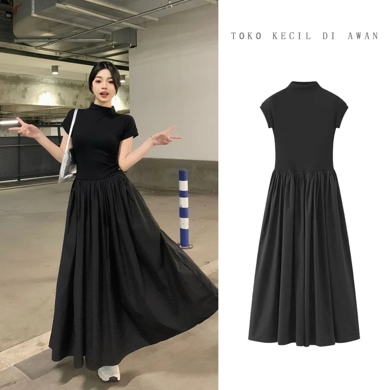 Jual Gaun Hitam Wanita Black Dress Vintage Dress Hitam Vintage Dress ...